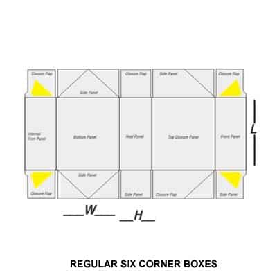 REGULAR SIX CORNER BOXES | REGULAR SIX CORNER BOXES Printing UK